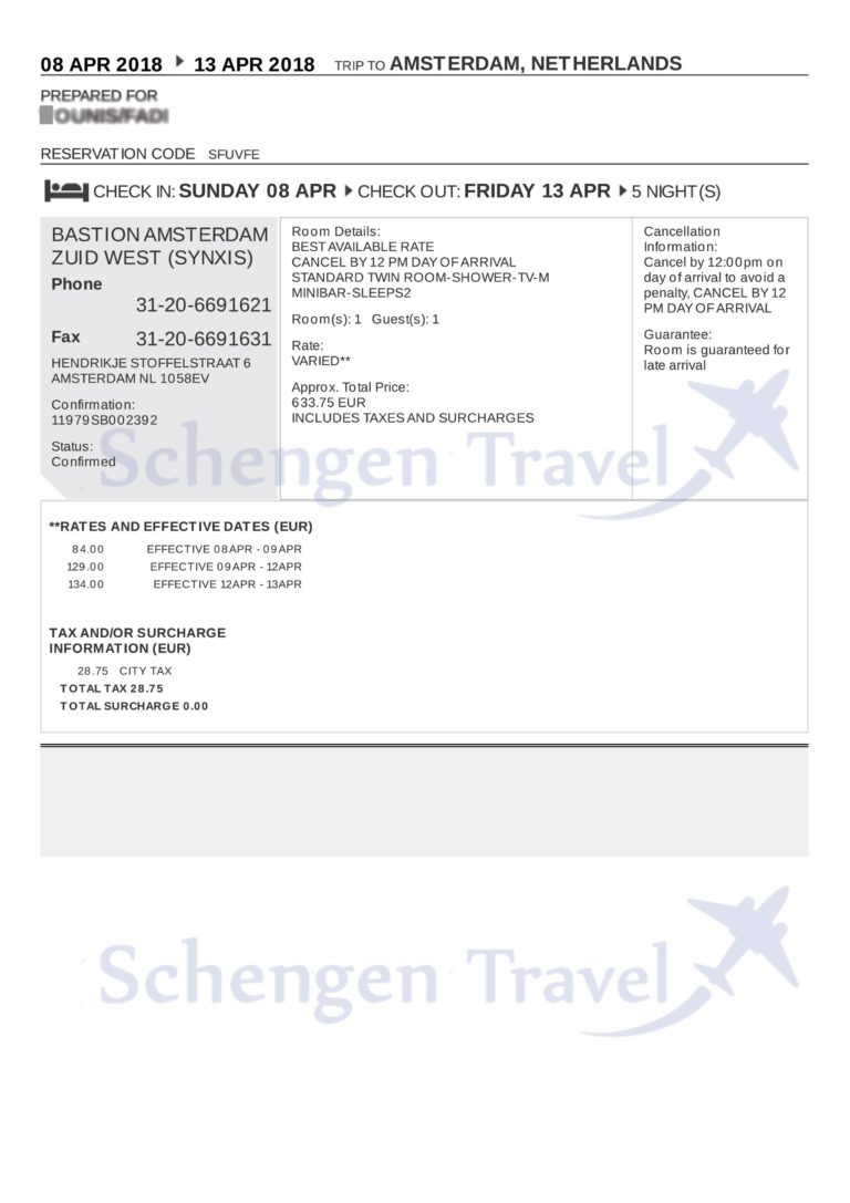 Samples - Flight Reservation For Visa Without Buying actual Ticket